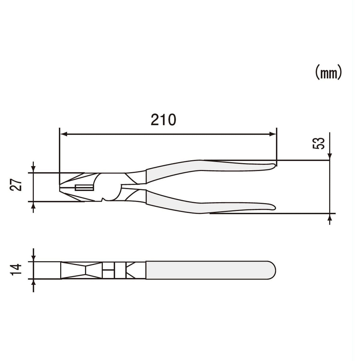 combination pliers drawing