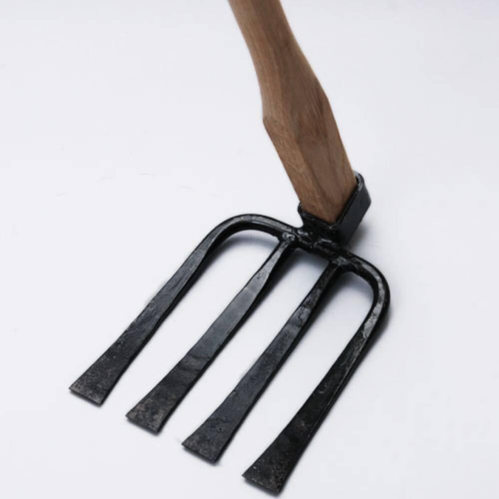 Azui Handheld Fork Hoe Angled Garden Fork Four Prong 145mm – Daitool