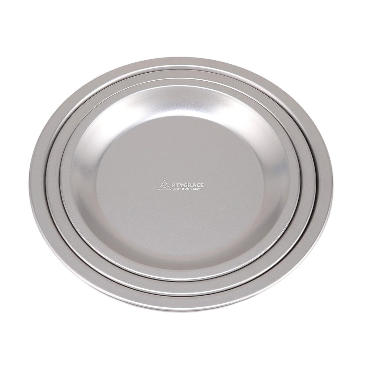 Ptygrace Durable Plates Compact Stackable Steel Plates For Camping ...